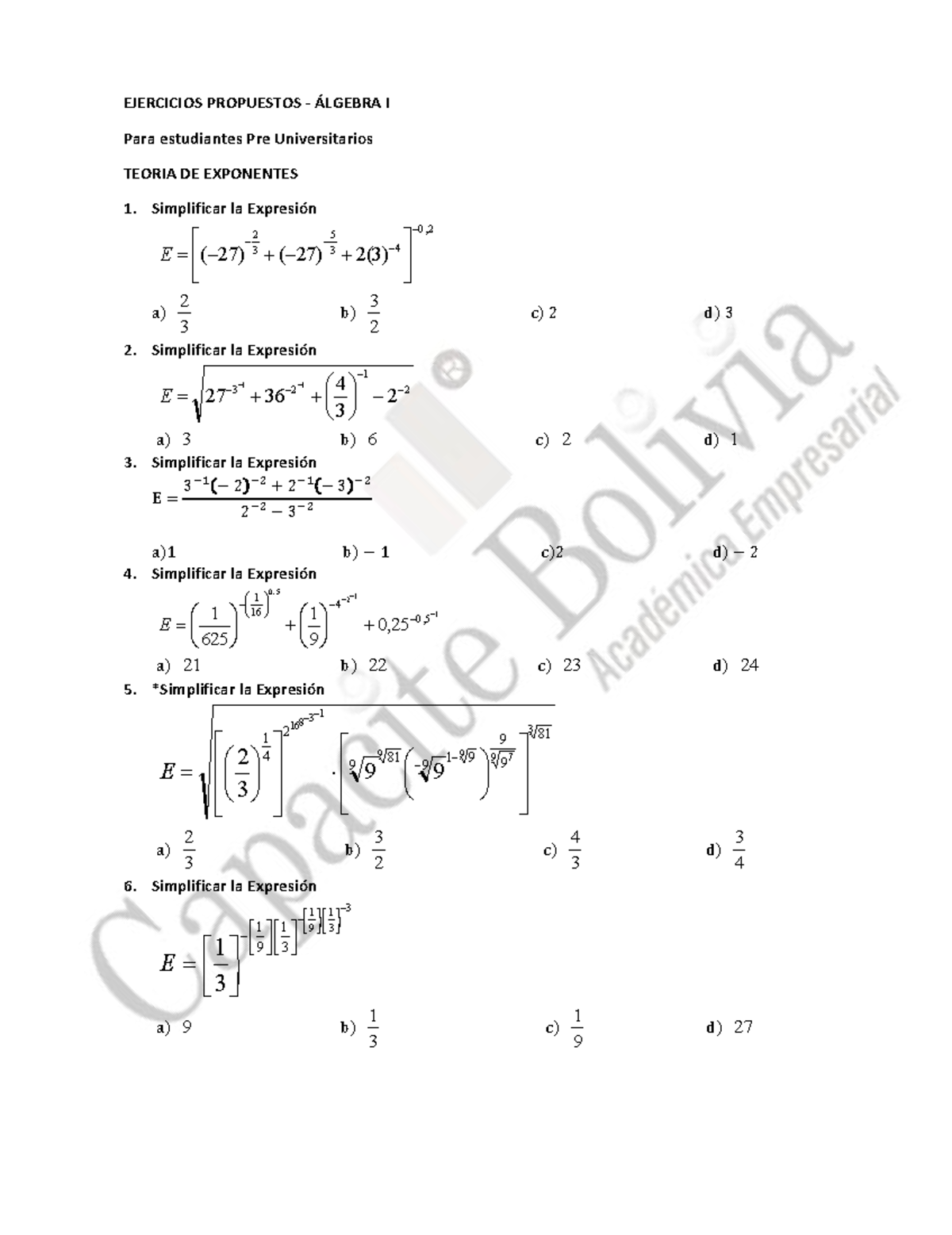 Ejercicios-propuestos-de-algebra-preuniversitaria compress - EJERCICIOS ...