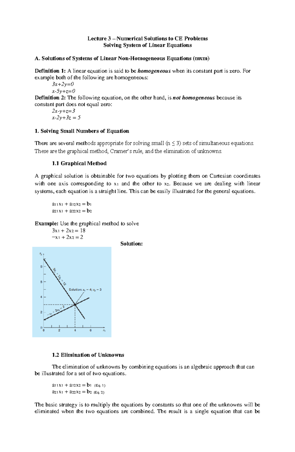 CE 403 Lecture 3 - BS Civil Engineering - Lecture 3 – Numerical ...