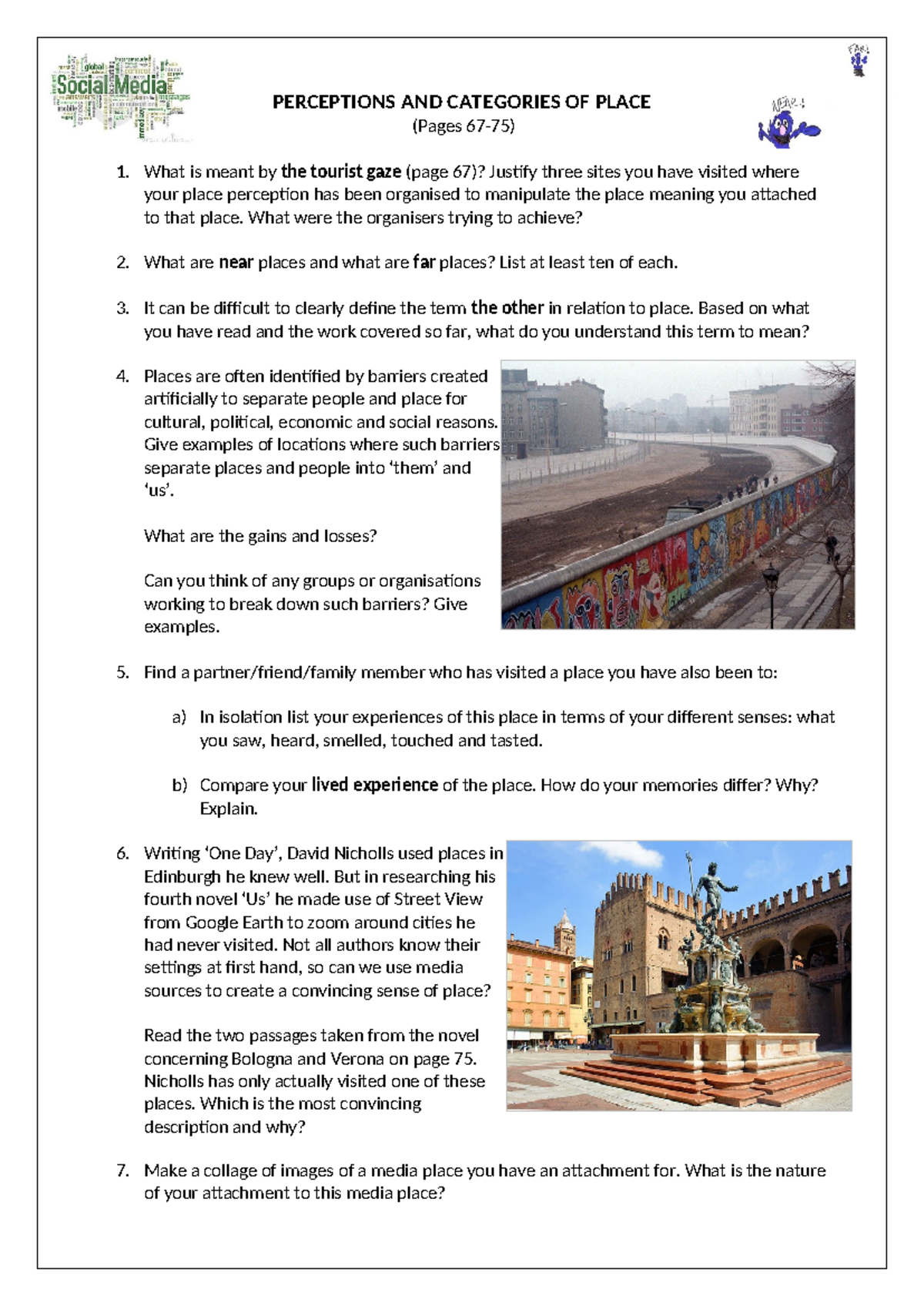 Place Perception and the Tourist Gaze: Analyzing Boundaries and ...