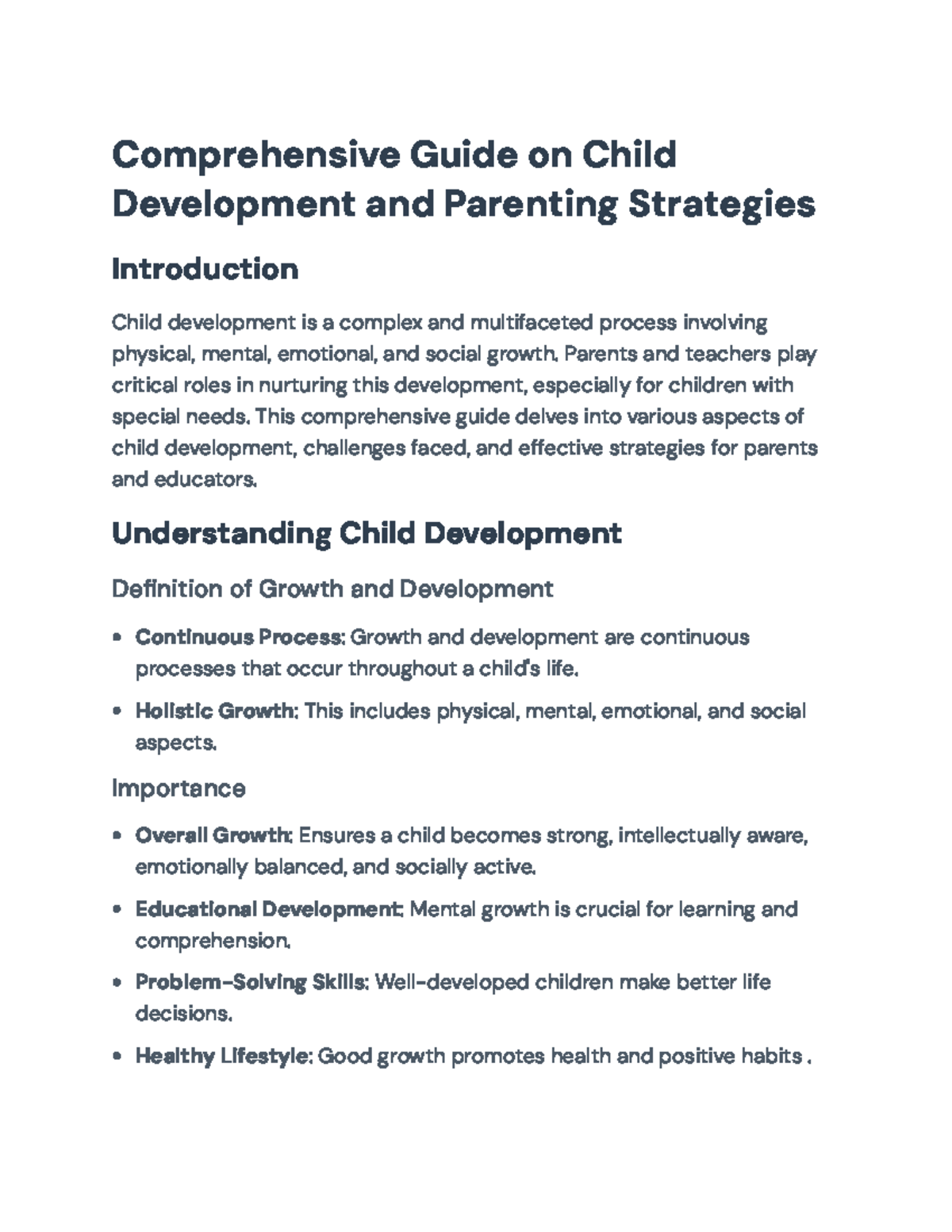 Child Development & Parenting Strategies: A Comprehensive Guide ...