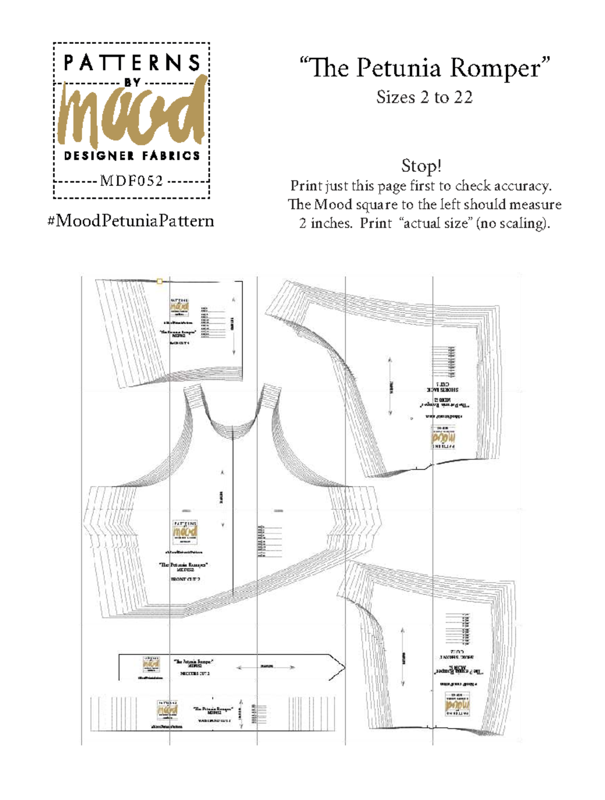 Petunia Pattern Sizes 2-22 MDF052 - Print Accuracy Check - Studocu
