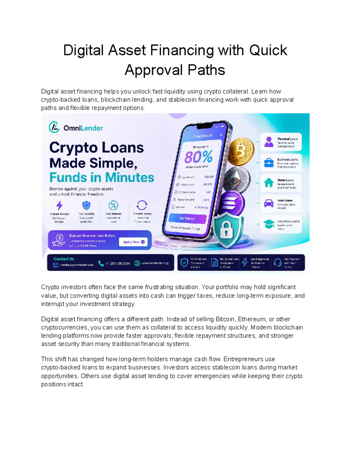 Digital Asset Financing: Quick Approval Paths Explained - Studocu