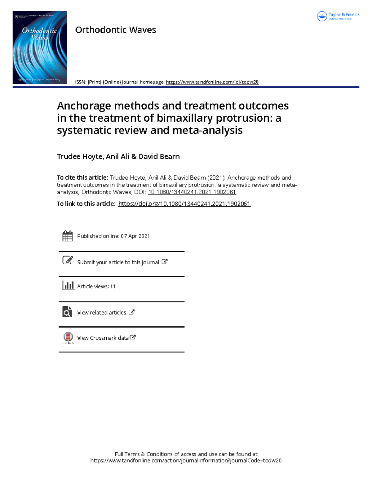 Anchorage Methods & Treatment Outcomes in Bimaxillary Protrusion: A ...