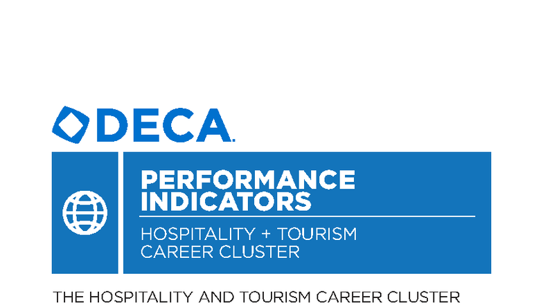 Hospitality and Tourism Career Cluster Performance Indicators (DECA ...