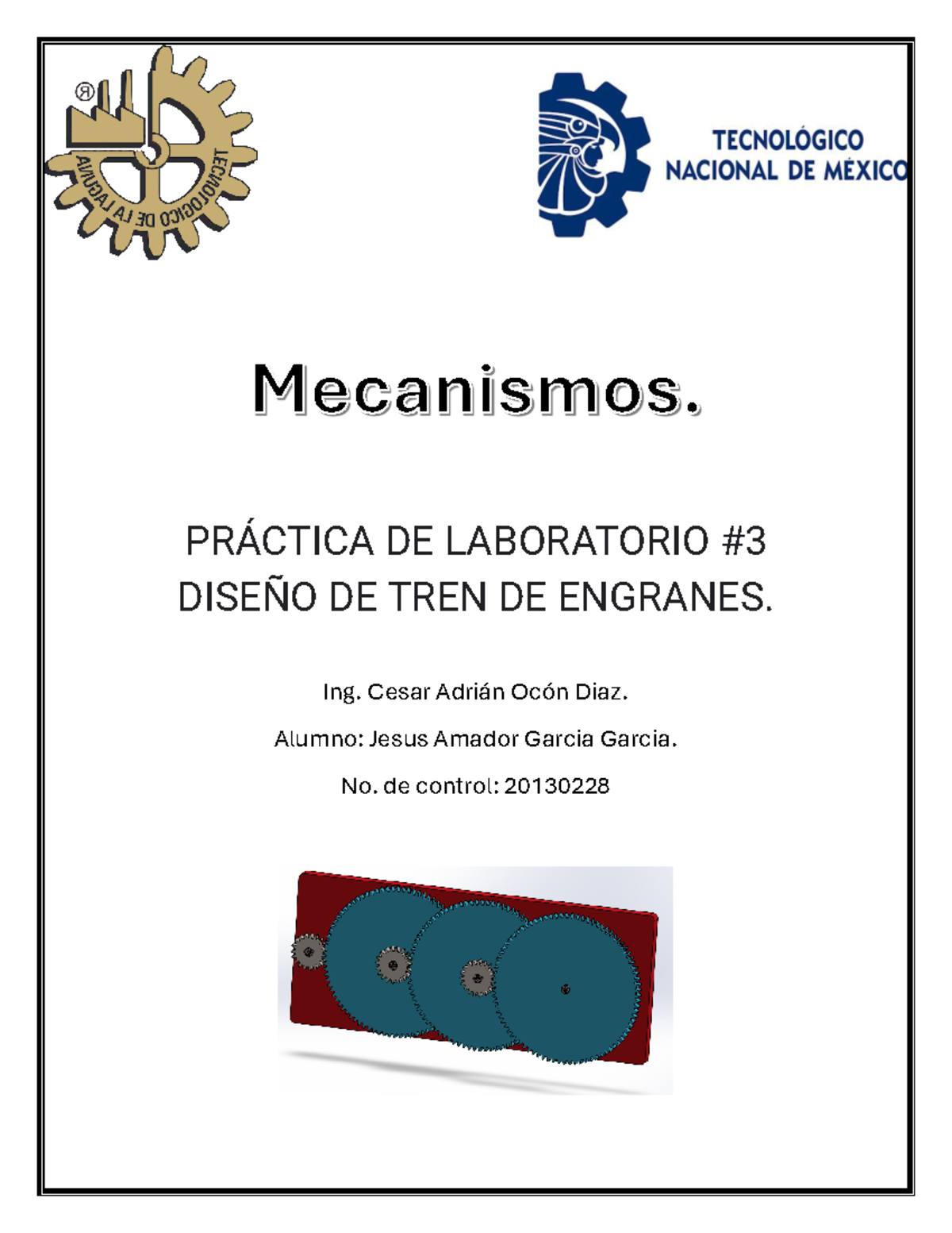Diseño de Tren de Engranes con SolidWorks - Práctica #3 Engranes - Studocu