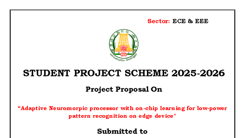 ECE Project Proposal: Adaptive Neuromorphic Processor for Edge Pattern ...