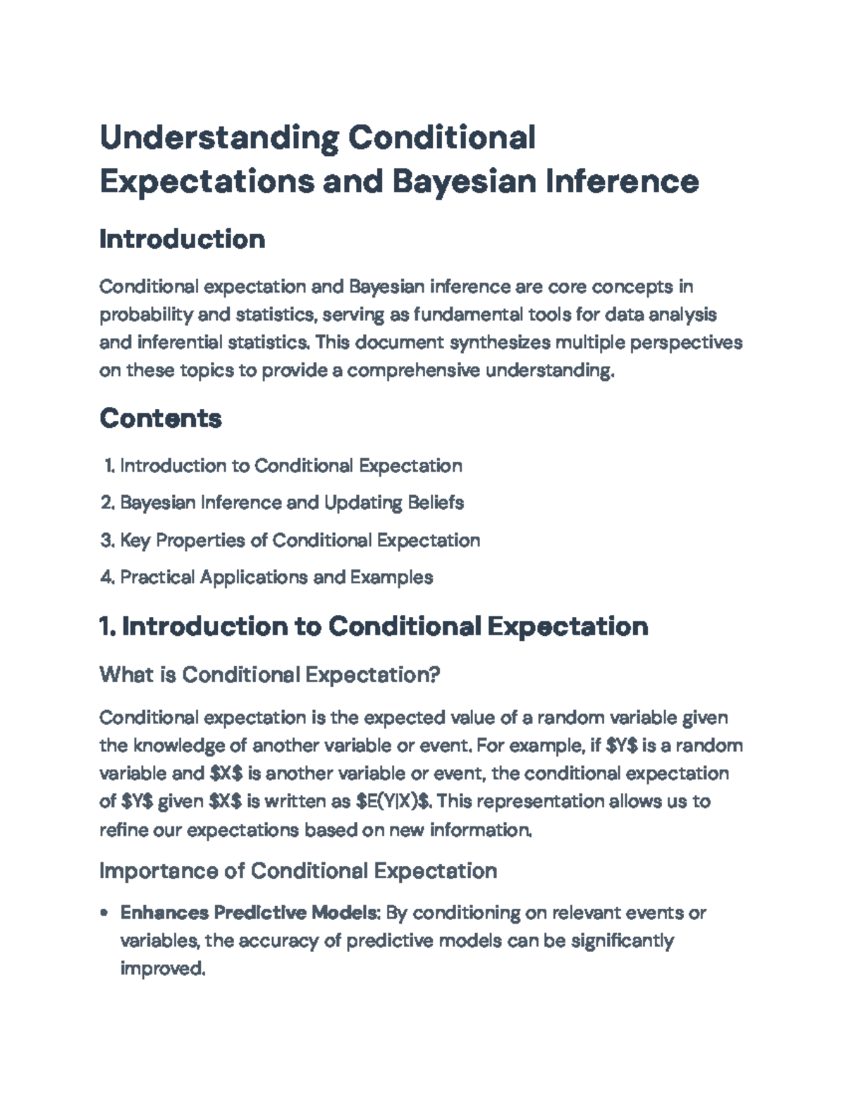 Understanding Conditional Expectations & Bayesian Inference in Stats ...