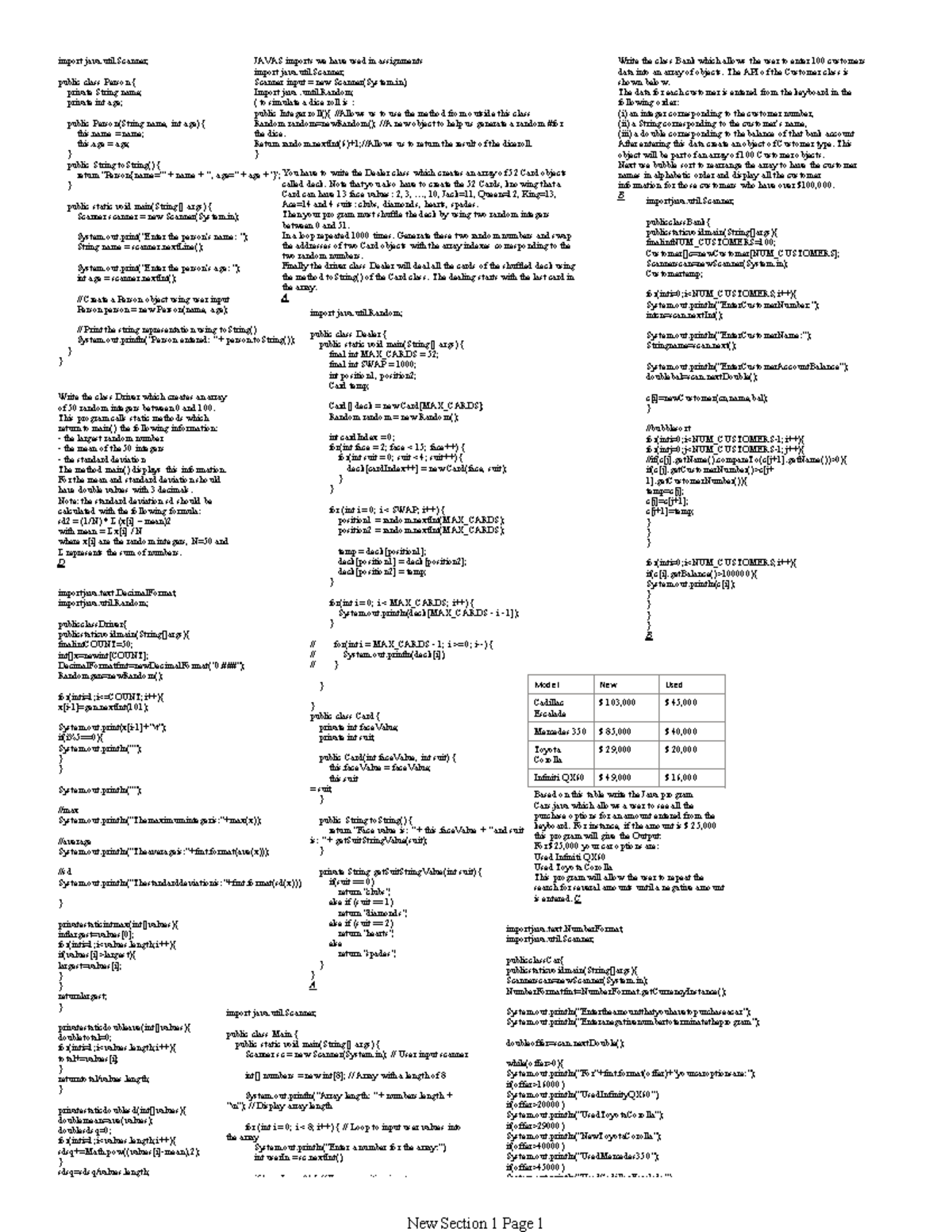ITEC 1620 Final Exam Java Programming Cheatsheet - Studocu