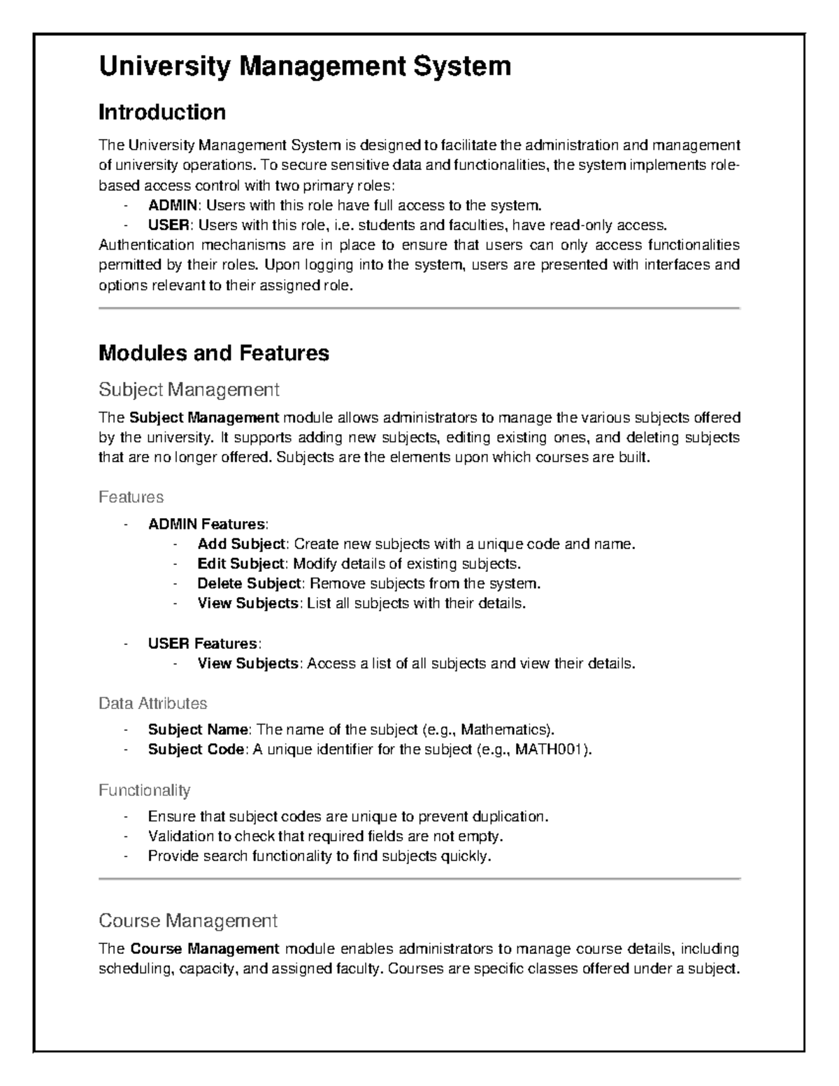 University Management System (UMS) Overview and Features - Studocu