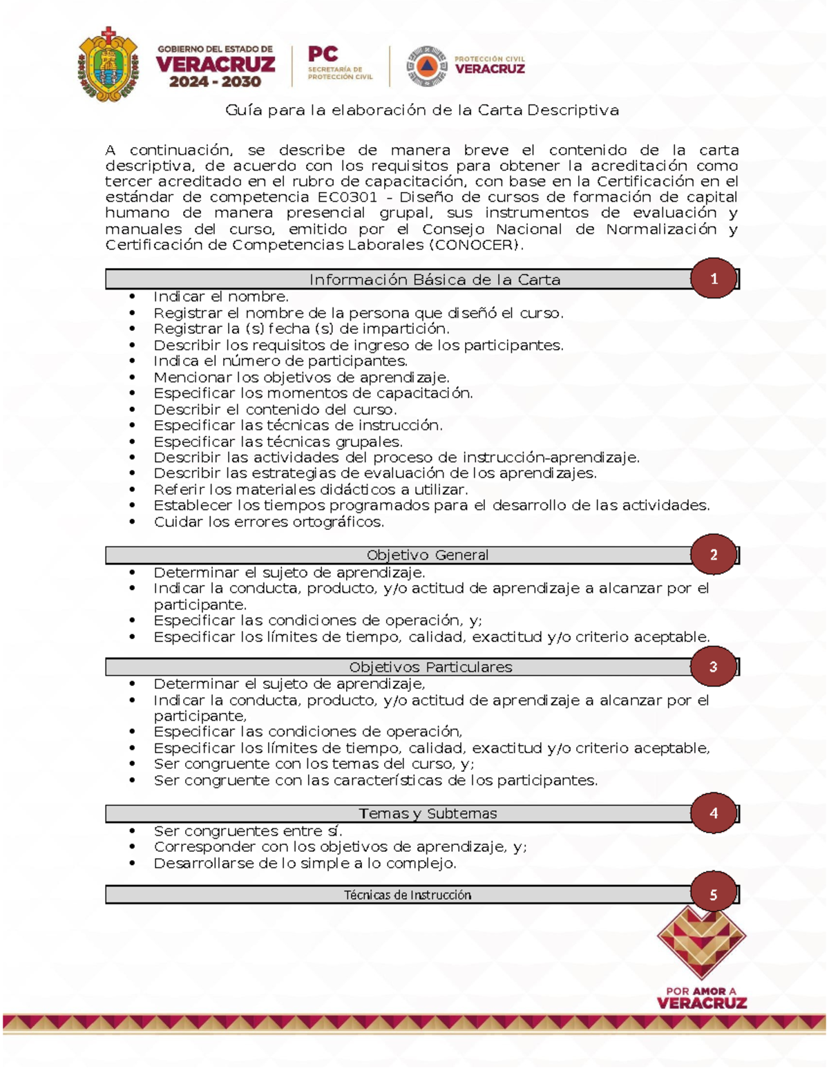 Guía para la Elaboración de la Carta Descriptiva EC0301 - Studocu
