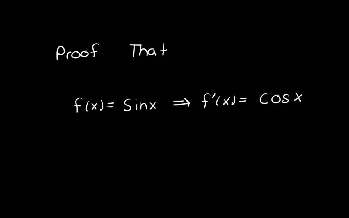 Proofs of Derivatives for Trigonometric Functions - Studocu