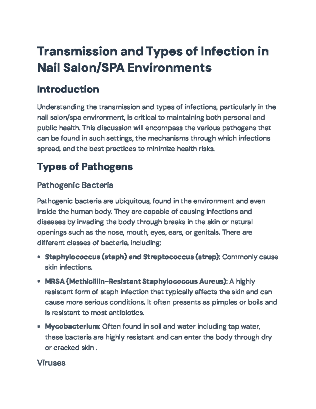 Nail Salon Infection Control: Pathogens, Transmission & Prevention ...