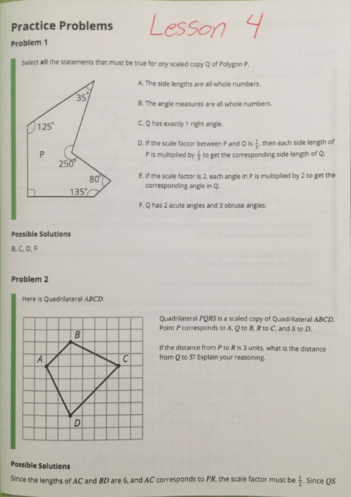 Unit 1 Lesson 4 Practice Problems Key - Studocu