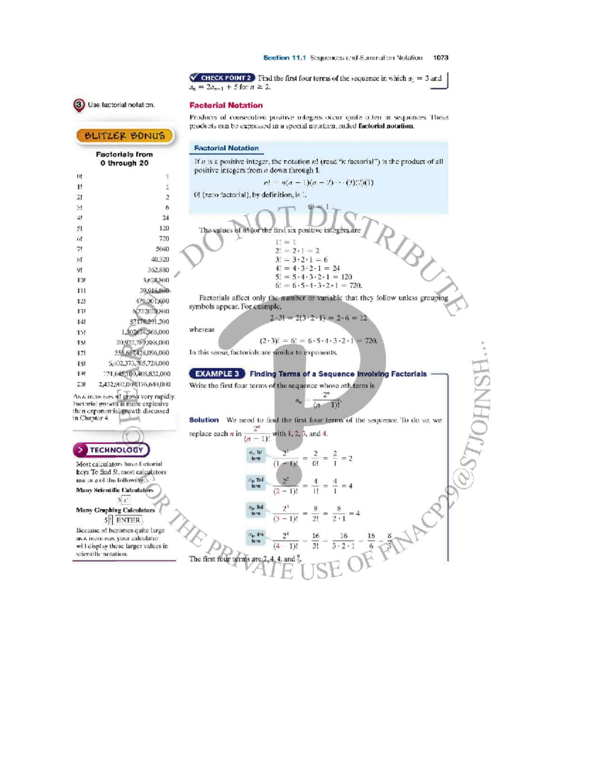 Section 11.1: Sequences & Factorial Notation Analysis (Math 1073) - Studocu