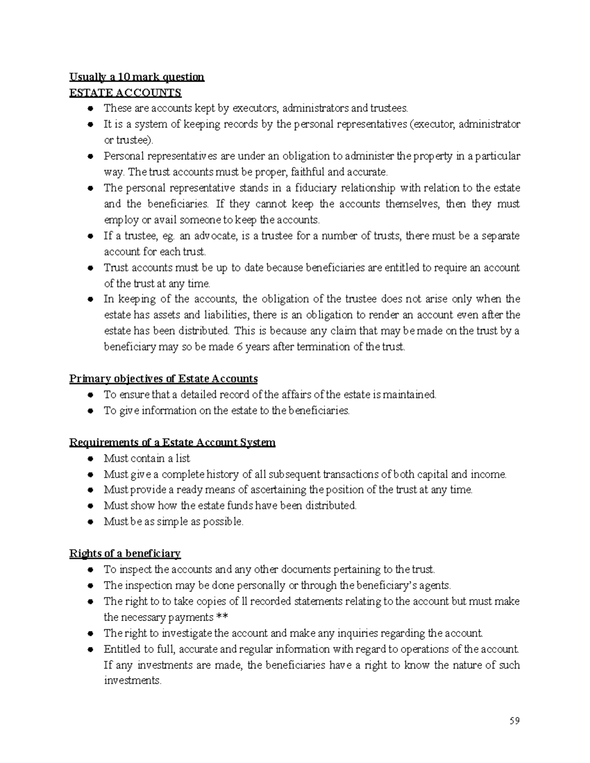 Estate Accounts Overview: Key Principles and Practices - Studocu