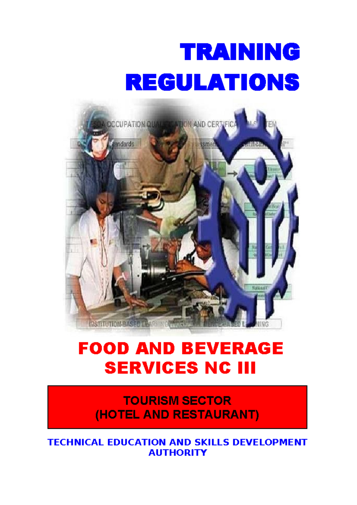 TR Food and Beverage Services NC III: Training Regulations Overview ...