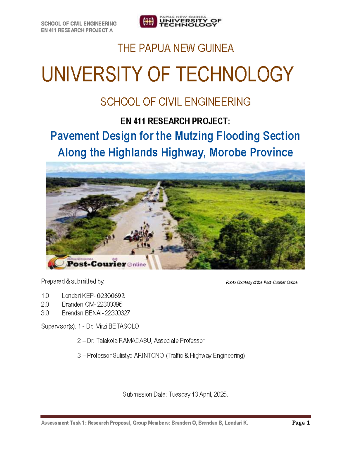 Pavement Design For Mutzing Flooding Section.Literature Review.FYP - EN ...