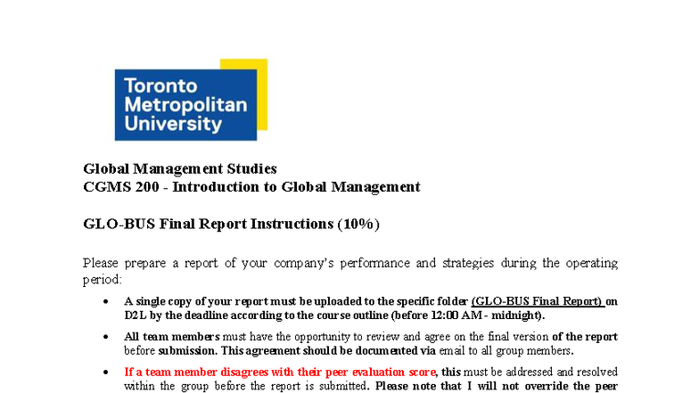 CGMS 200 Global Management Final Report Guidelines and Instructions ...