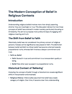 Historical Perspectives on Faith and Truth: Examining Belief Evolution ...