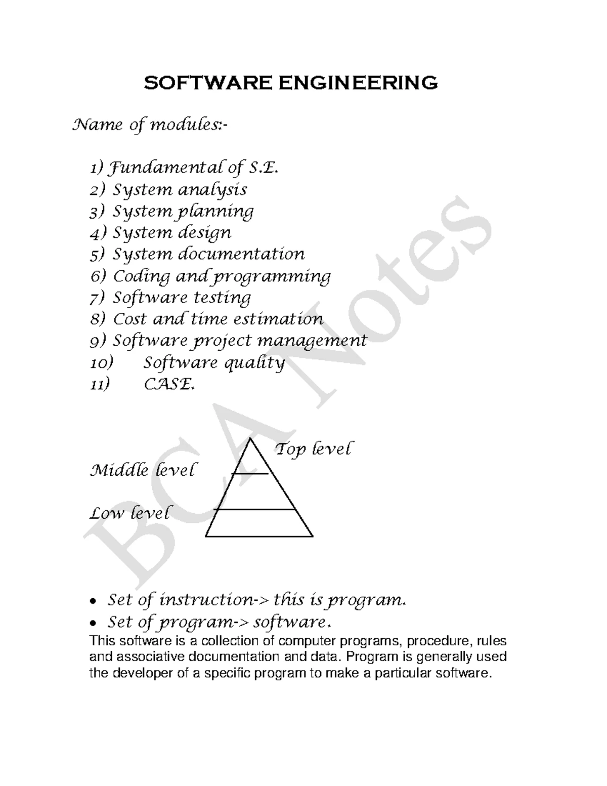 Unit 2 Lecture Notes 1 7 Unit 2 Software Requirement Specifications