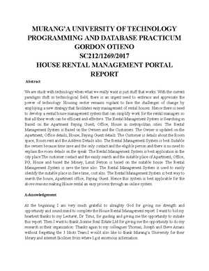 BSc(CS) project report on student management system for 2023 - Studocu