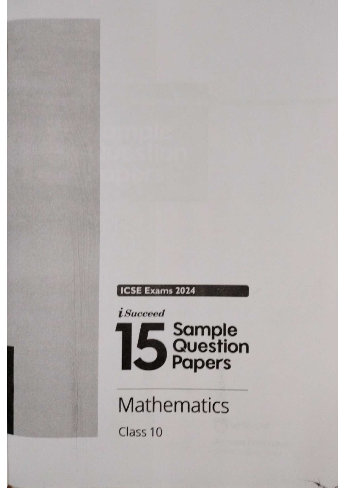 ICSE 2024 Arihant Sample Papers: Mathematics Class 10 Proficiency ...