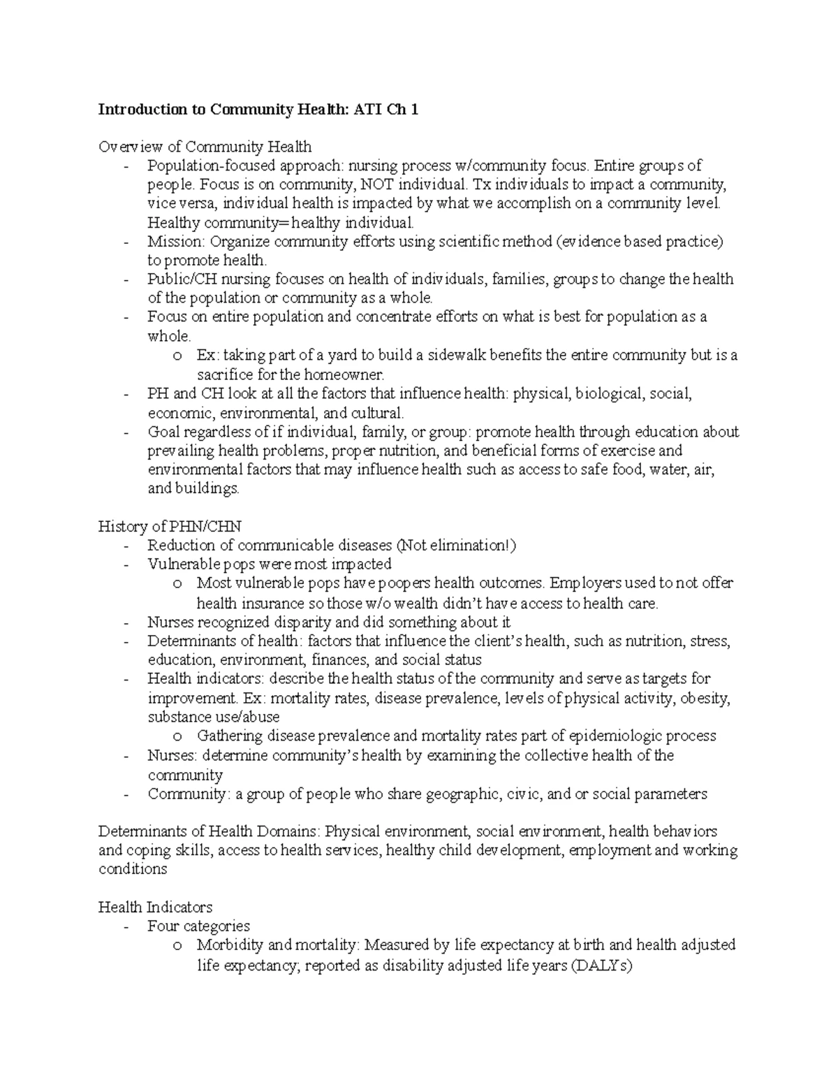 CH Modules Exam 2: Community Health Nursing Interventions and Advocacy ...