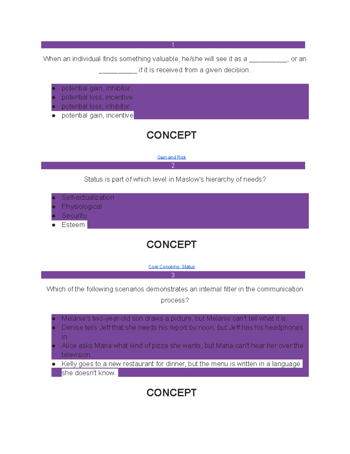 Conflict Resolution Unit 2: Key Concepts and Decision-Making Elements ...