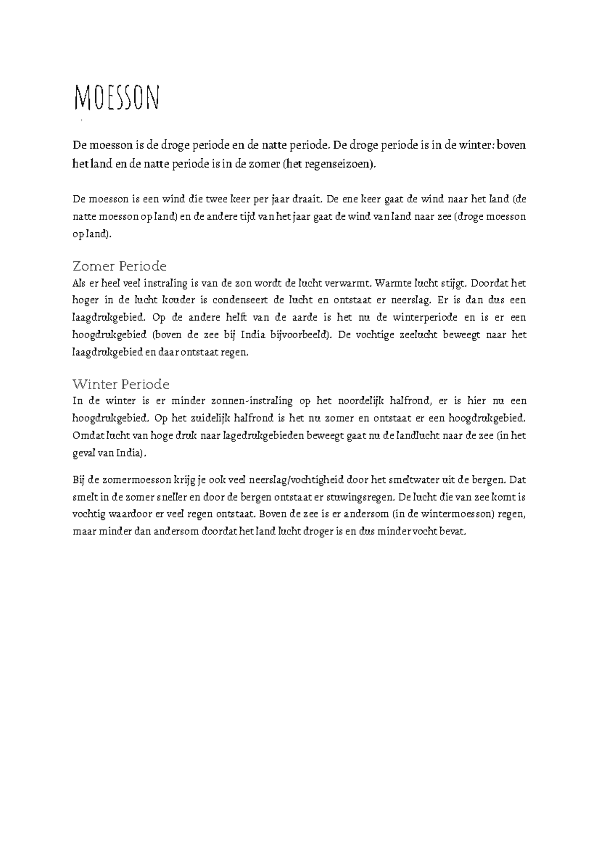 Moesson: Analyse van de Droge en Natte Periodes en Hun Effecten ...