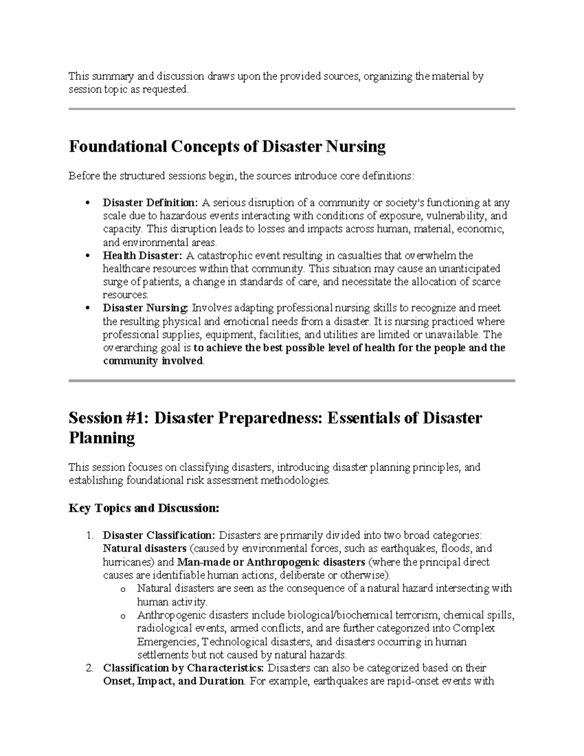 Disaster Nursing Concepts and Preparedness: A Comprehensive Review ...