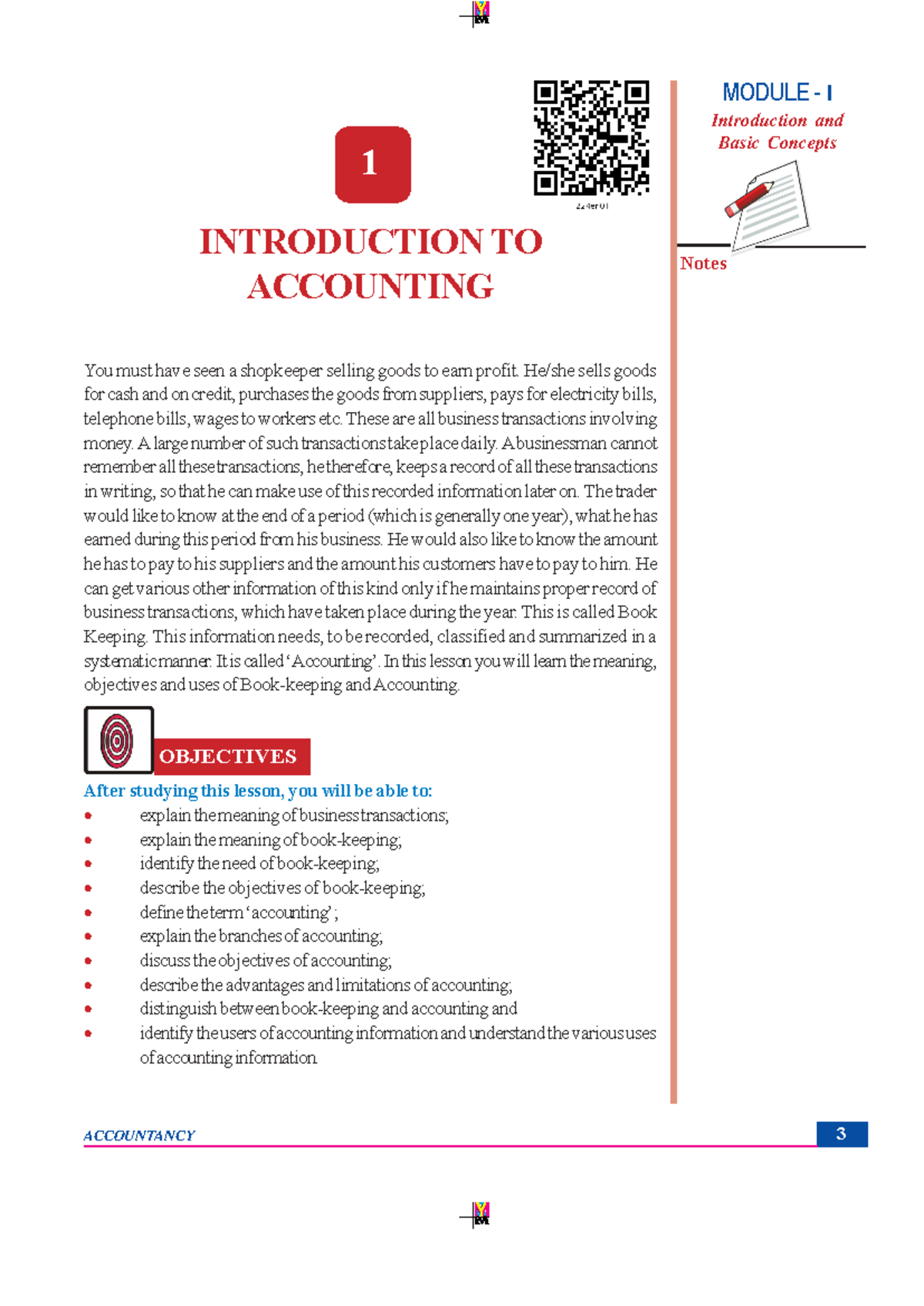 Introduction to Accounting: Key Concepts and Principles (MODULE I ...