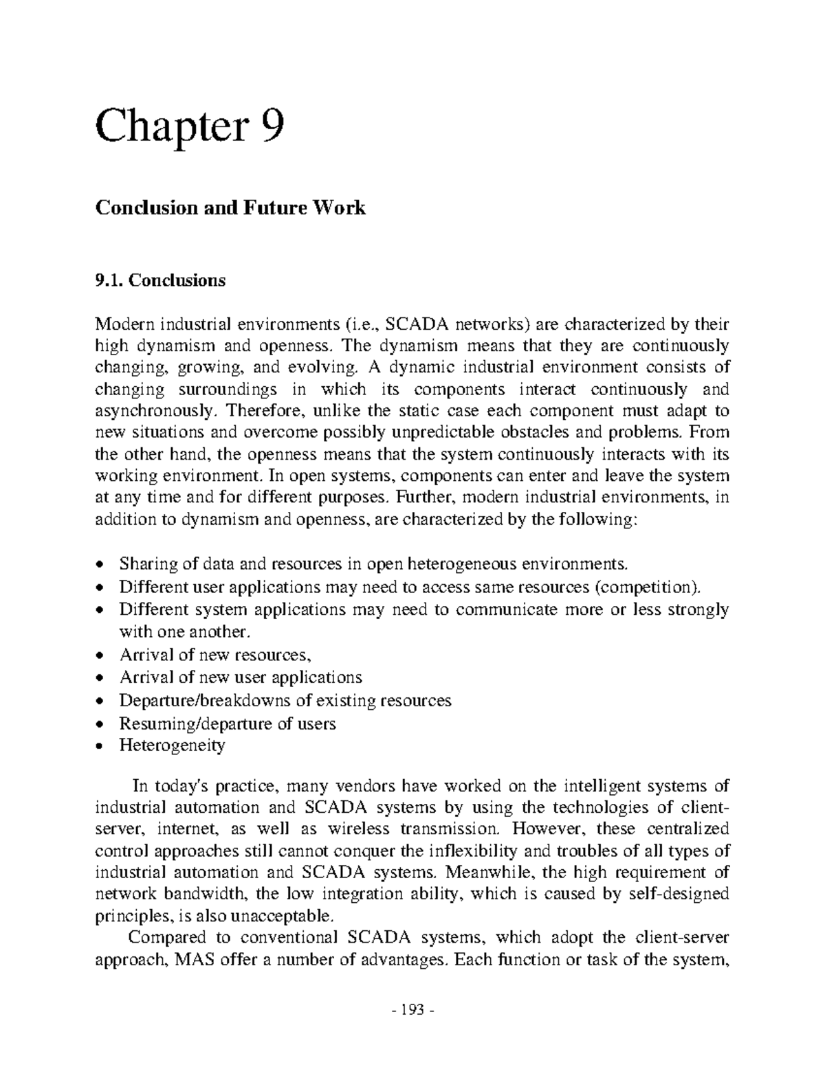 Agent-based SCADA Systems: Conclusions & Future Directions - Studocu