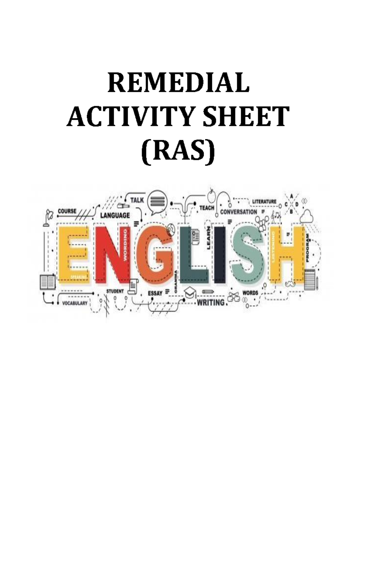 Activities for Remedial English 8: Understanding Nouns and Agreement ...