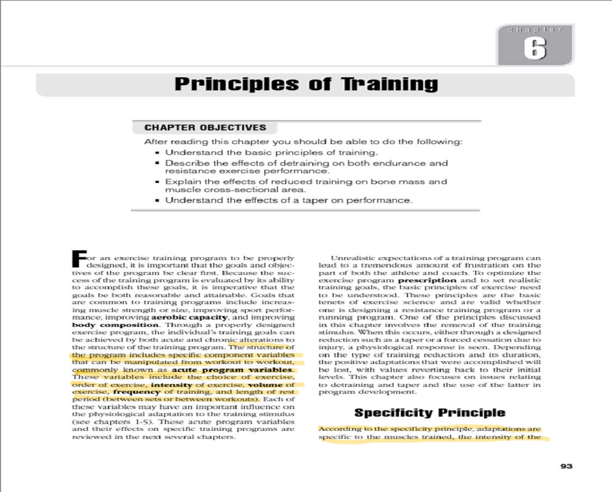 Chapter 6 - Fundamental Principles of Training and Detraining Effects ...