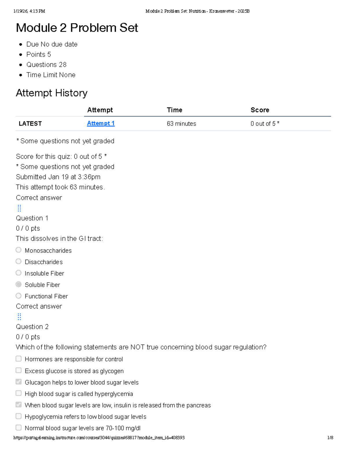 Module 2 Problem Set: Nutrition Review - Kronenwetter 2025B - Studocu