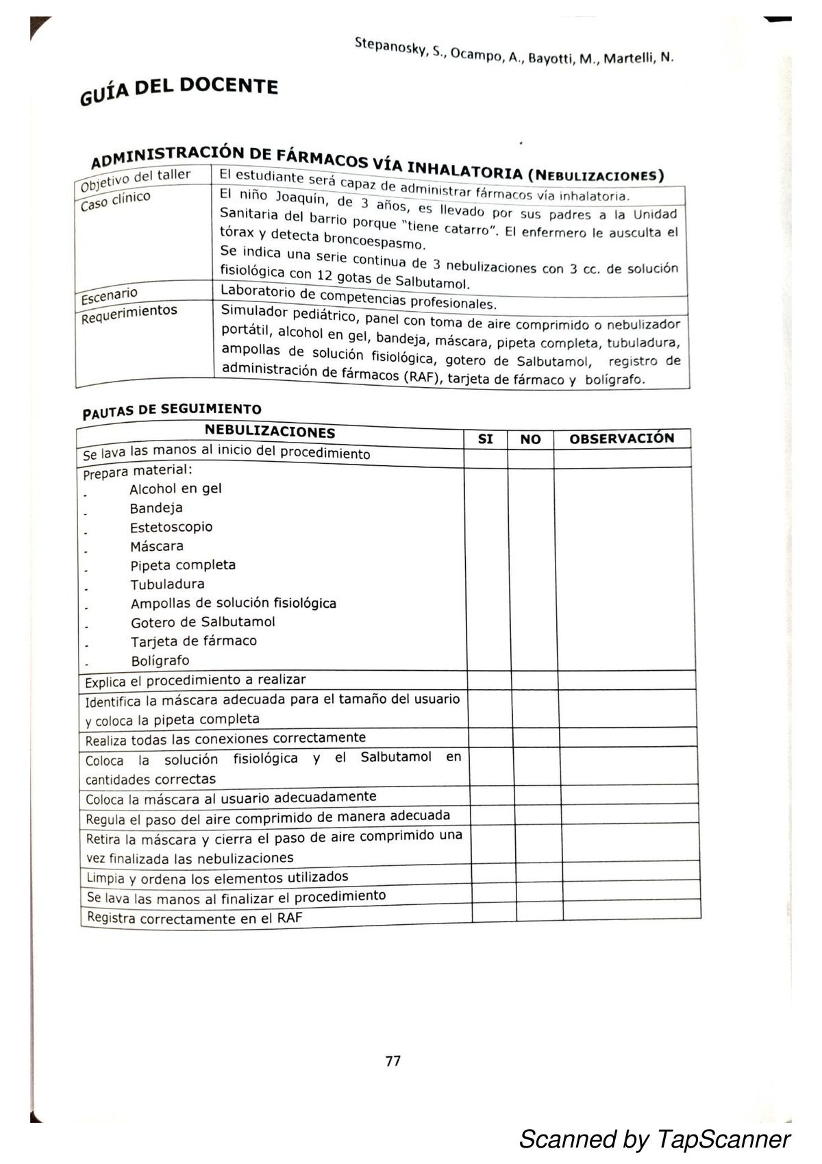 Guía del docente administración de fármacos vía inhalatoria (nbz) - Studocu