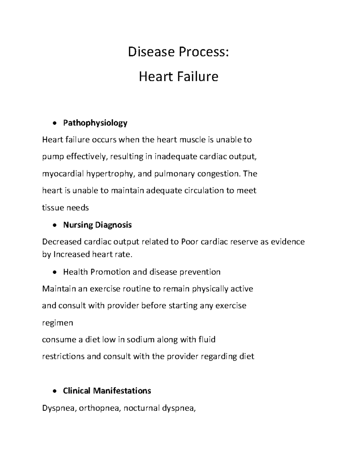 Heart Failure Concept Map: Key Aspects & Nursing Insights - Studocu