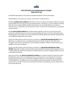 ENG 130 Mod1 Reading Response Template - ENG 130 Module One Reading ...