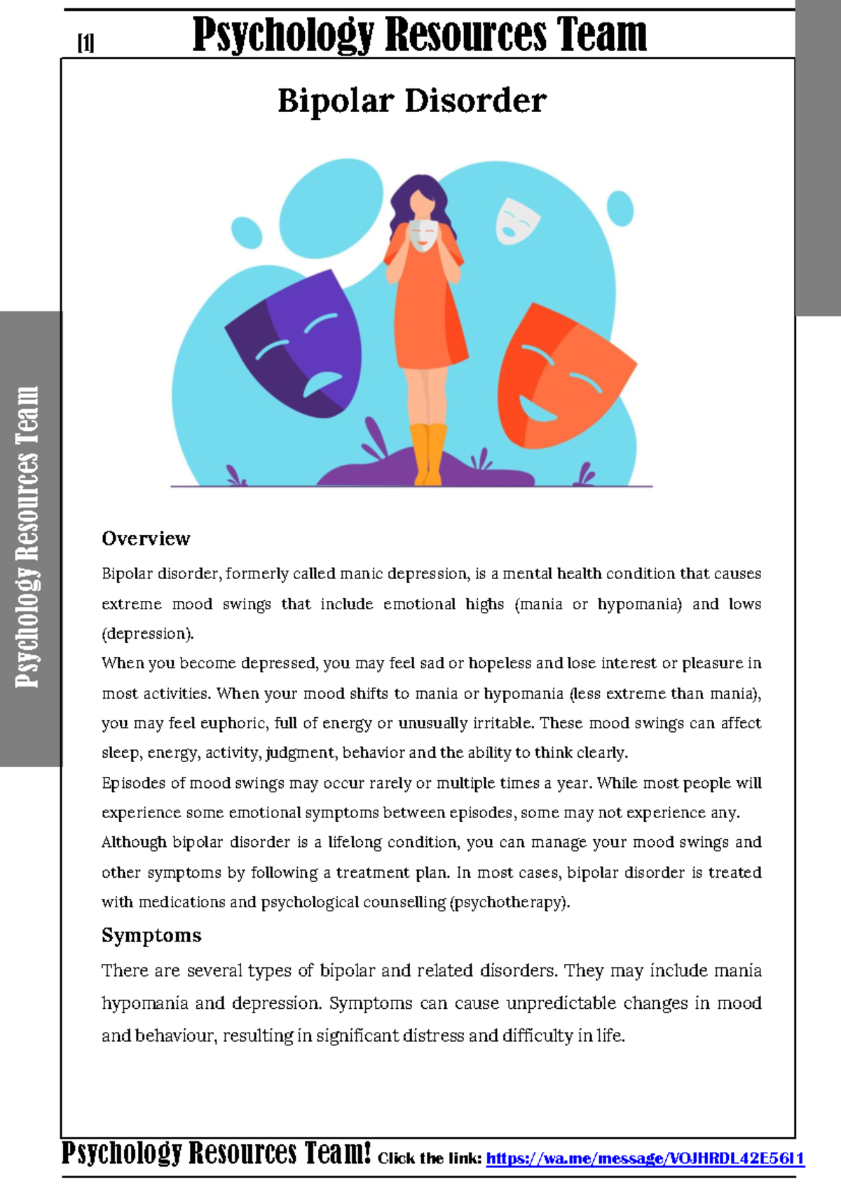 PSY 101: Bipolar Disorder Overview, Symptoms, and Features - Studocu
