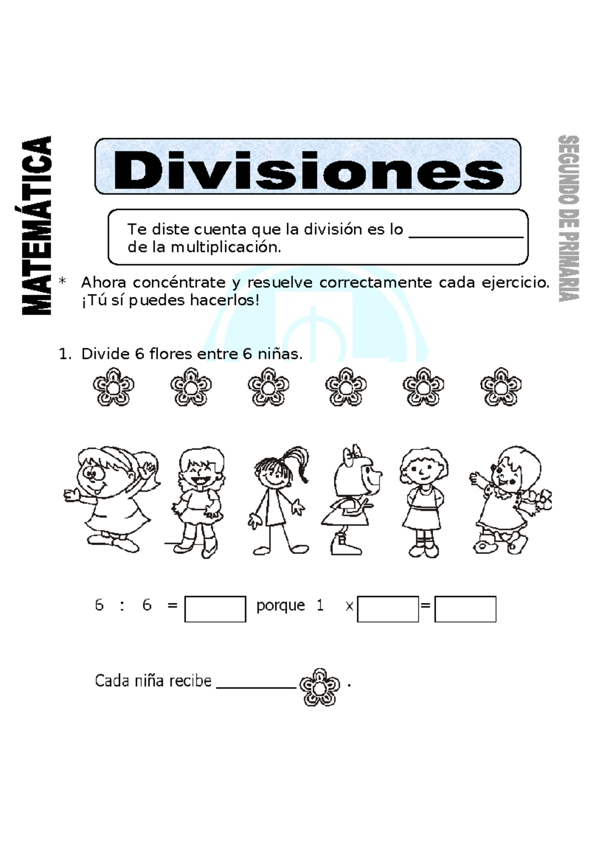 Ficha de Divisiones para Segundo de Primaria - Te diste cuenta que la ...