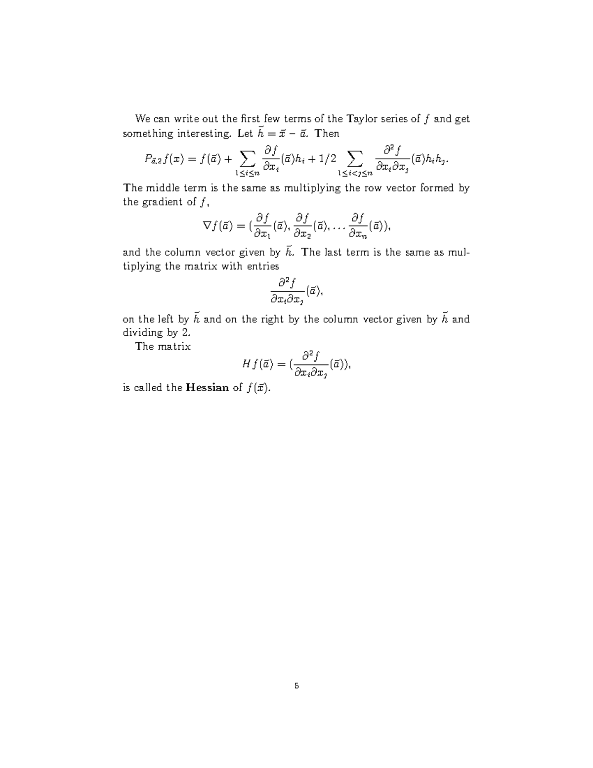 MIT 18.022F10 Lecture Notes: Taylor Series and Hessian Analysis - Studocu