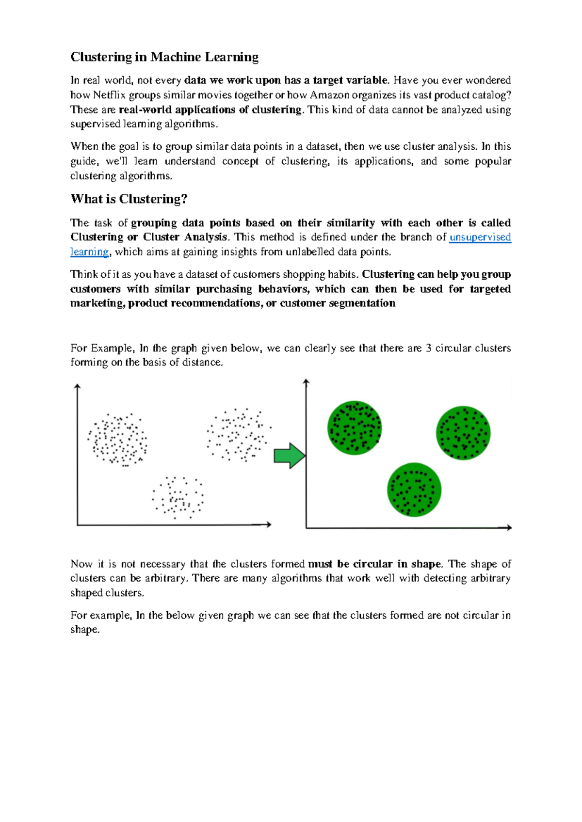 Clustering Techniques in Machine Learning (Course Code: 10) - Studocu