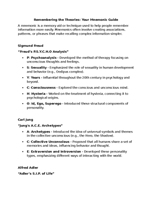 Psychodynamic Theories of Personality Development: An Overview ...