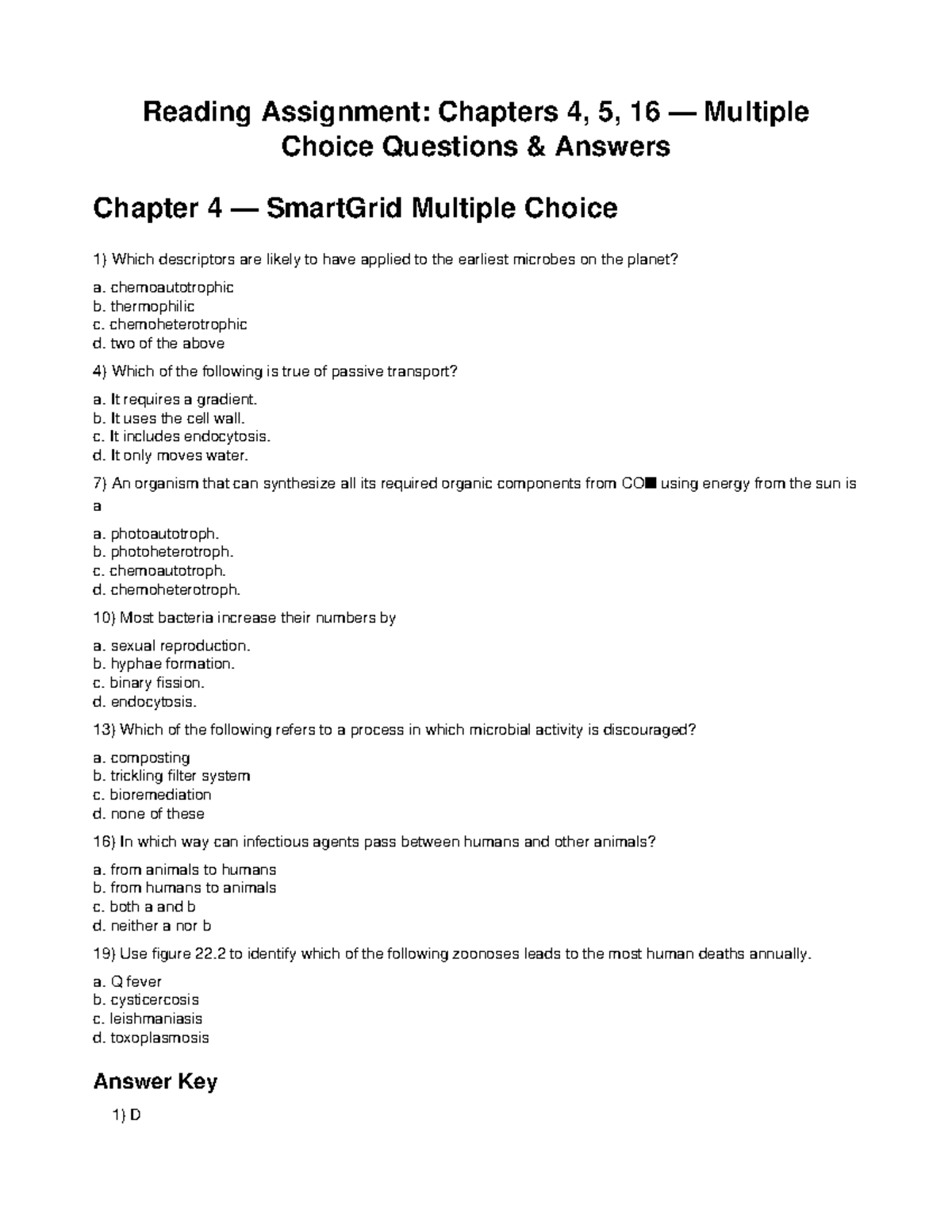 Reading Assignment: Ch 4, 5, 16 MCQ Answers - Studocu