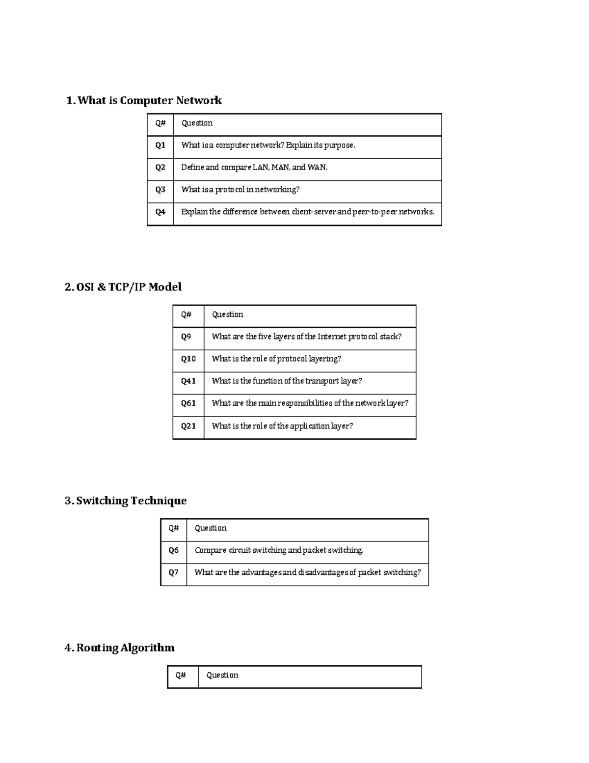 Computer Networks Study Guide: Key Concepts & Questions - Studocu