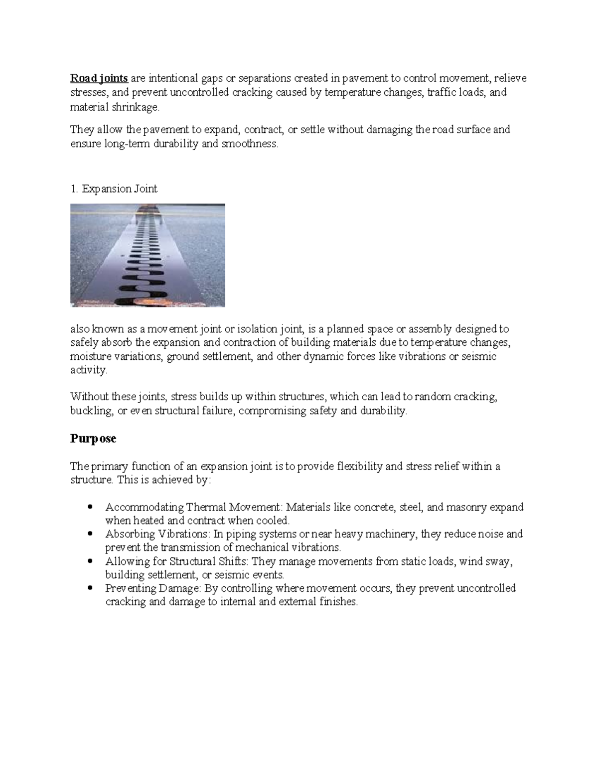 Joints in Pavement: Types, Functions, and Best Practices (CIV 101 ...