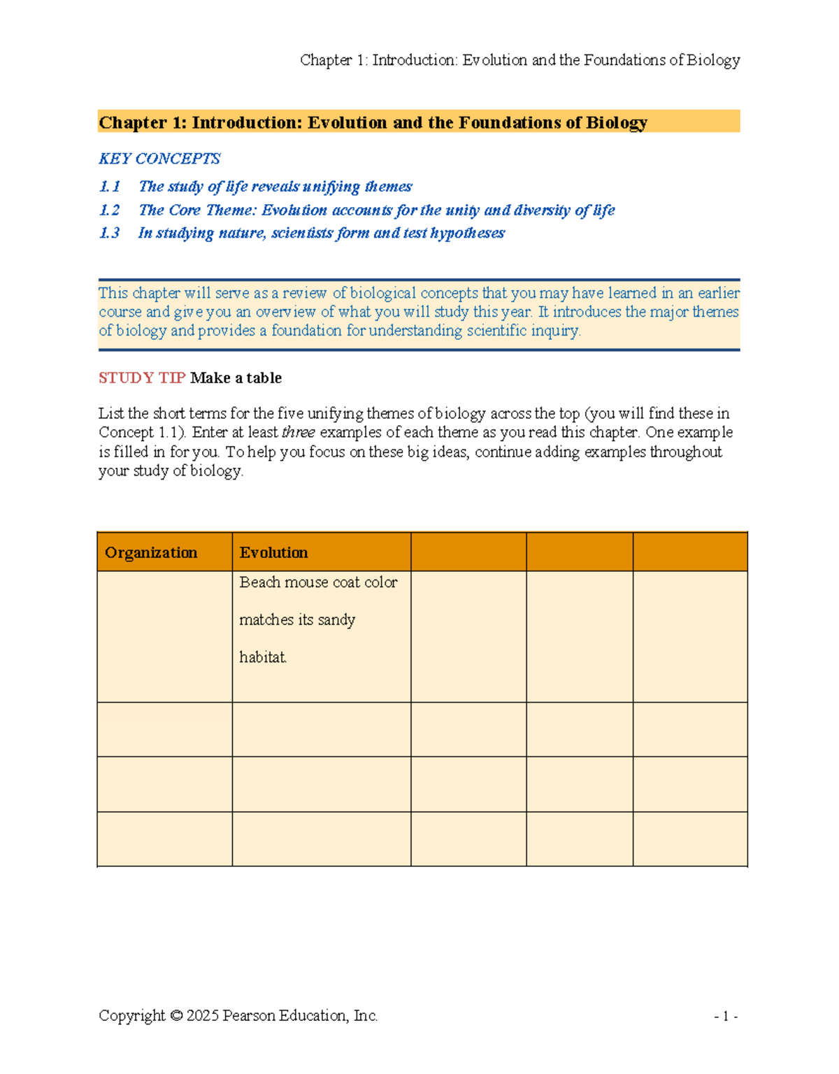 Biology 101: Chapter 1 Notes on Evolution and Life Foundations - Studocu