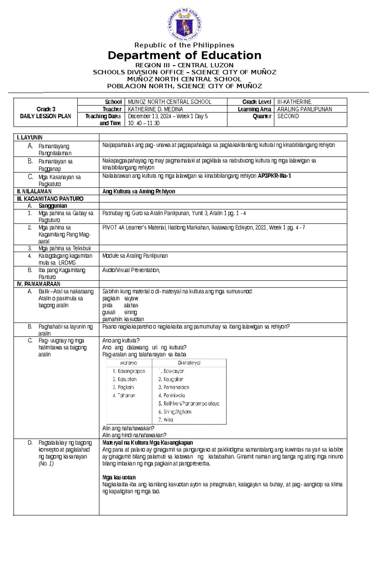 DLP AP Q3 WEEK1 DAY4 - DLP - Department of Education REGION III ...