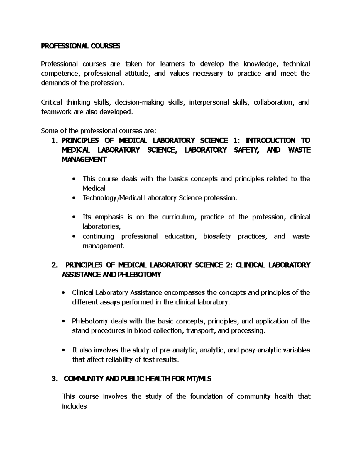 Principles of Medical Laboratory Science 1: Course Overview & Insights ...
