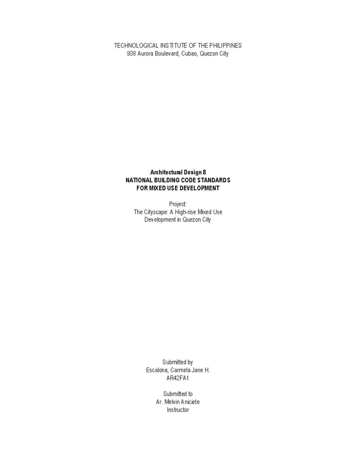 407361018 National Building Code for Mixed Use Developments Guide - Studocu